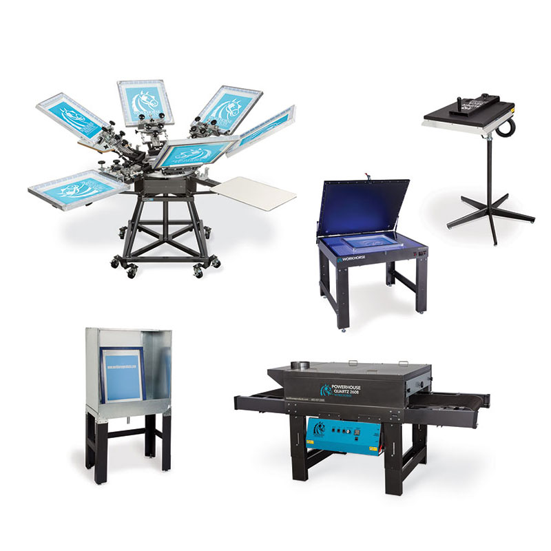 Sample Shop Packages - Workhorse Products Screen Printing Equipment